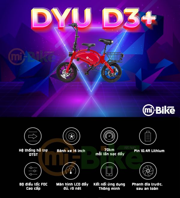 Xe điện DYU D3 PLUS - Xe điện mini gấp gọn chính hãng | Xe đạp điện ...